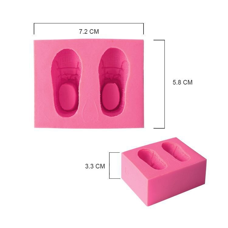 Cute Baby Shoes 3D Craft Soap Silicone Molds Clay ... – Vicedeal