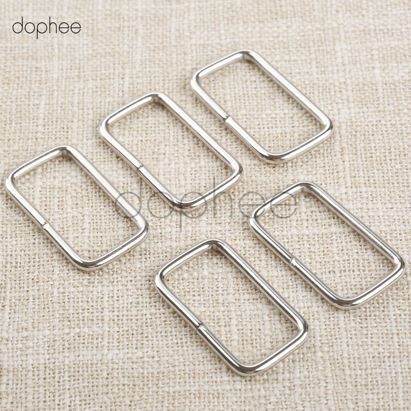 dophee 20pcs Metal adjustable rectangle ring buckl... – Grandado