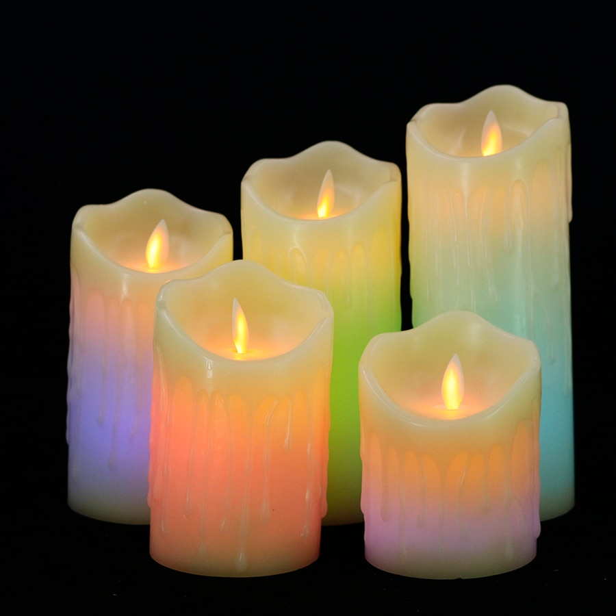 Remote Control Color Change LED Wax Candles Flamel... – Grandado