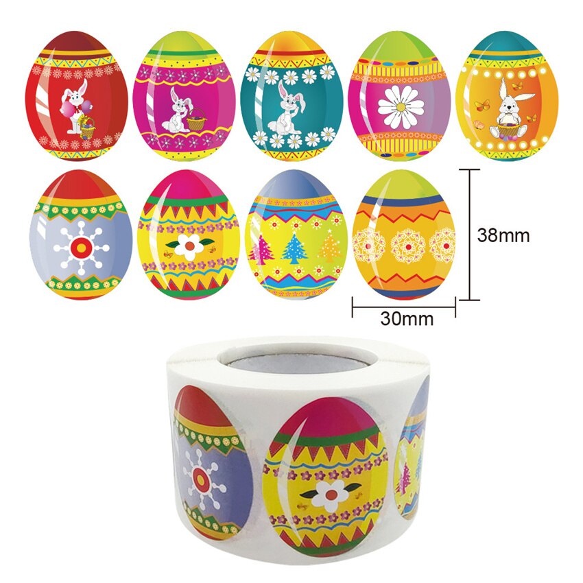 500Pcs Easter Stickers Cute Easter Rabbit Egg Seal... – Grandado
