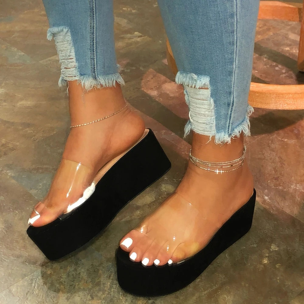 Transparent Slippers Women Shoes Summer Beach Slip... – Vicedeal