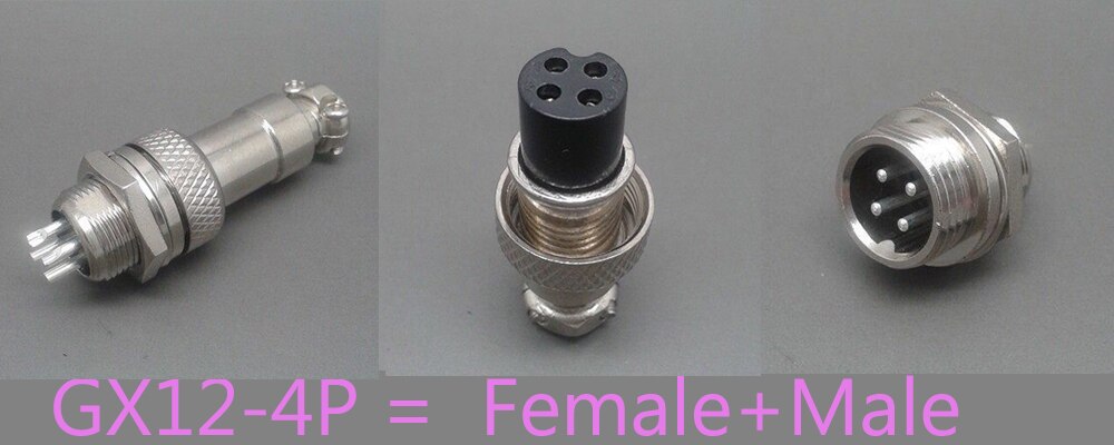 (1PC/PACK) GX12-4P Male & Female 12mm Wire Panel C... – Grandado