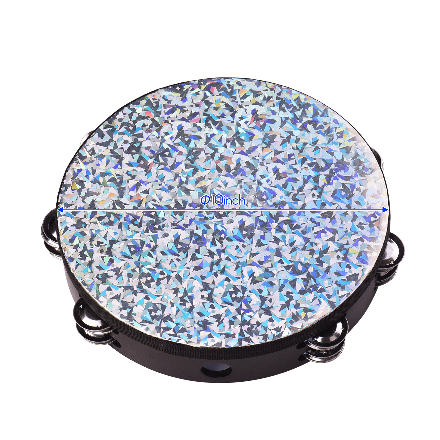 10- tums trästrålande tamburinhandklocka handtrumm... – Vicedeal