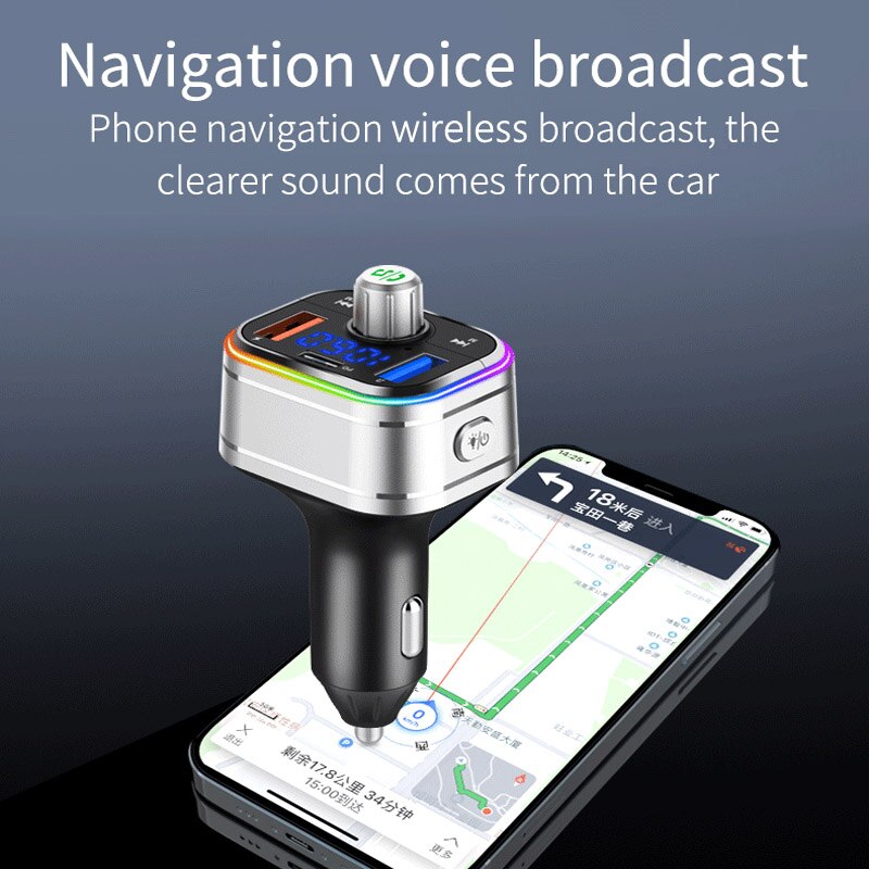 Draadloze Fm-zender Auto MP3 Speler Usb Type-C Pd ... – Grandado