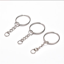 20pcs Plated Metal Blank Keyring Keychain Charms S... – Grandado