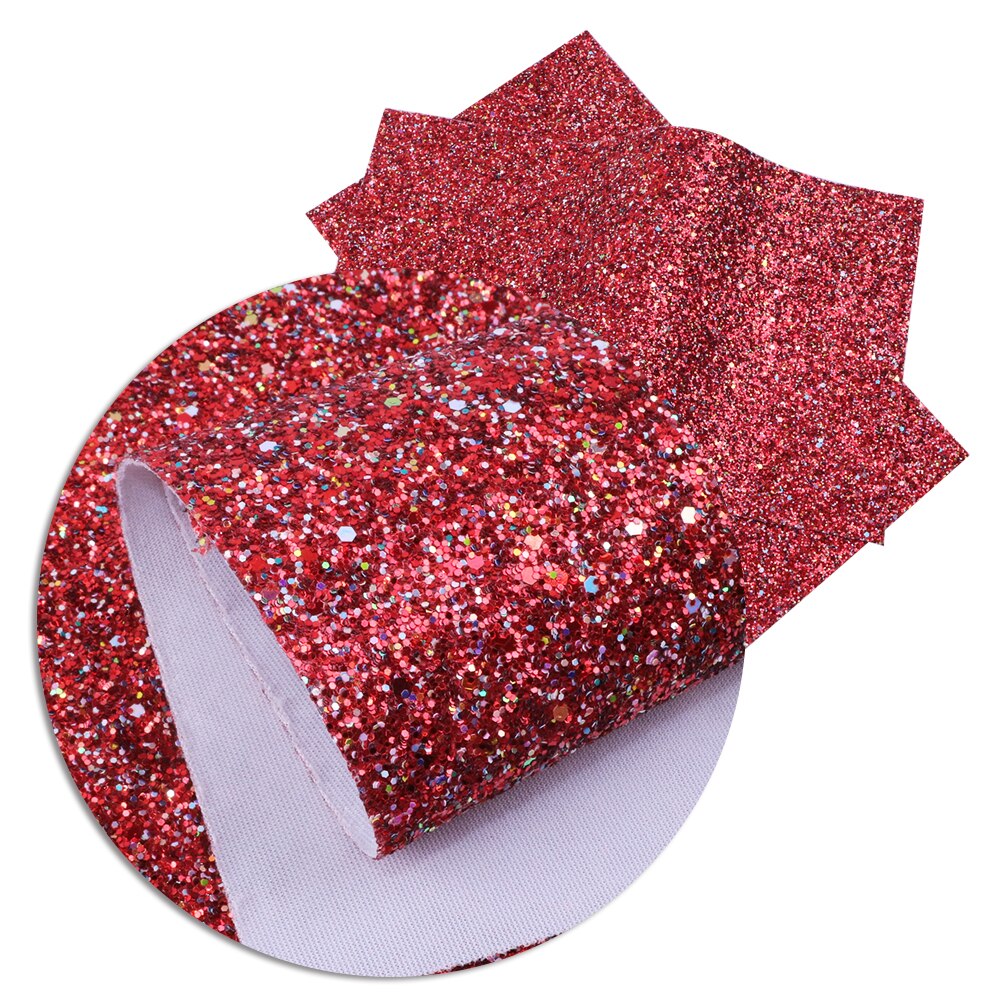 20*34cm Plain Color Chunky Glitter Vinyl Fabric Fa... – Grandado