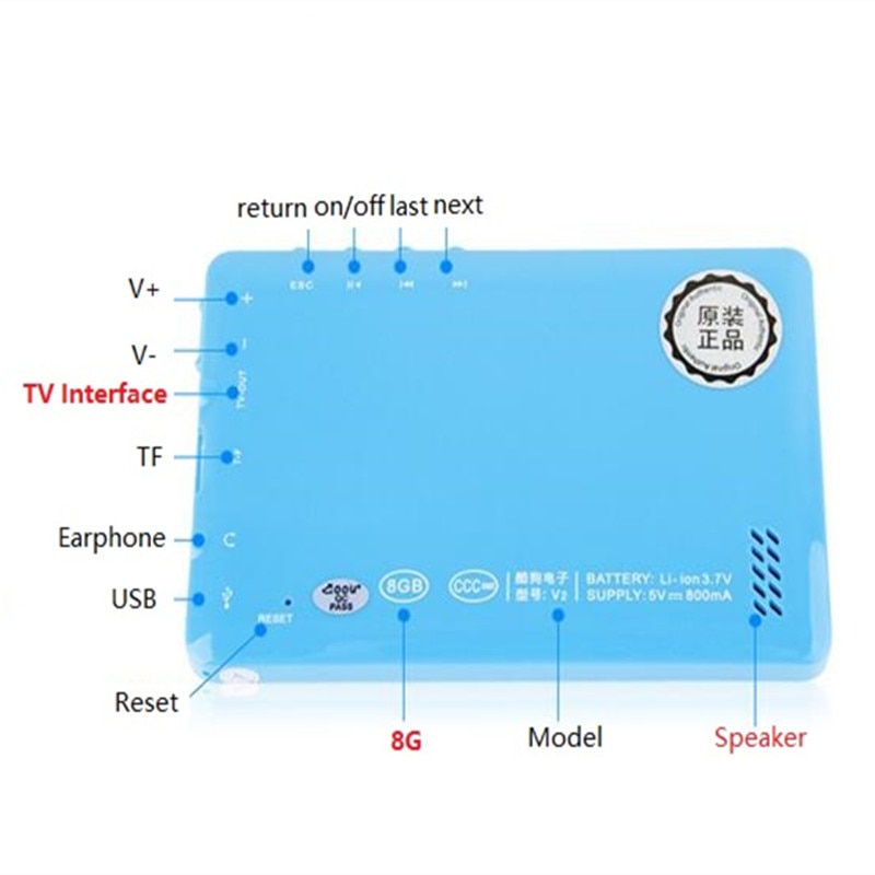 Hd Touch MP4 Video Speler 8Gb Ingebouwde Speaker 4... – Vicedeal