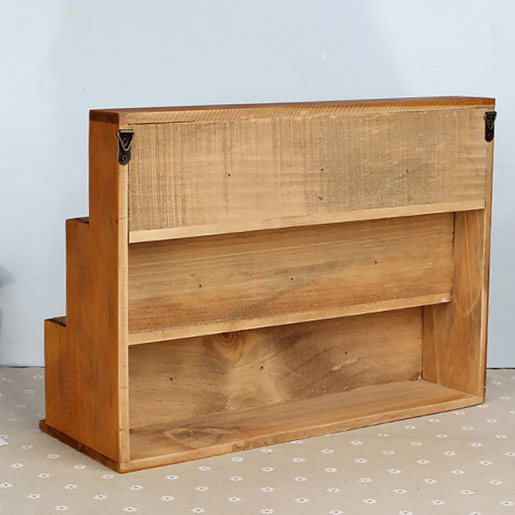 Wooden Storage Cabinet Organizer Stair Step Case V... – Grandado
