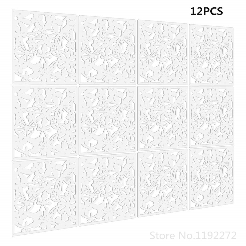 Biombo 12 PCS White Hanging Room Divider Made of E... – Vicedeal