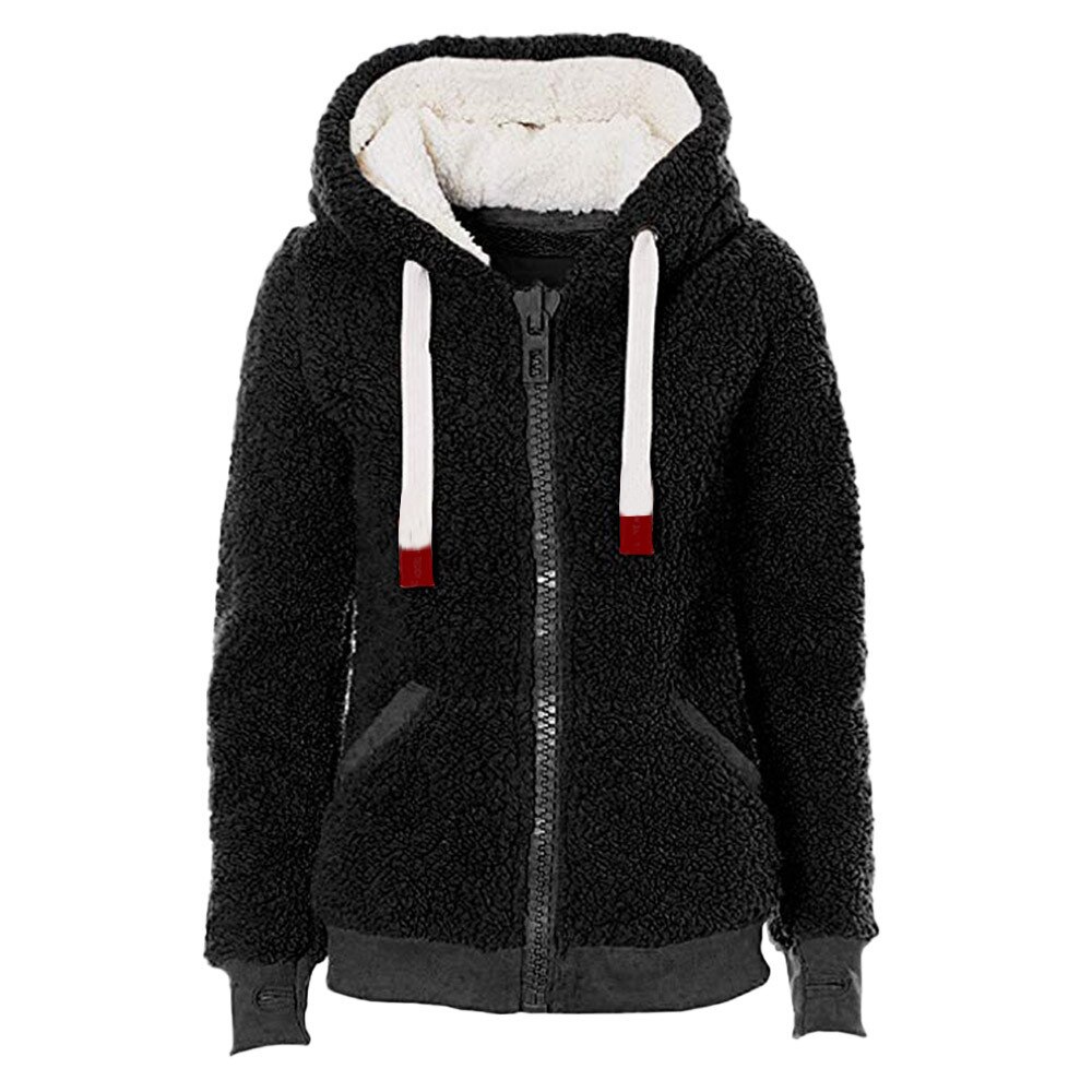 Soft Teddy Plush Jacket Coat Casual Hooded Thick W... – Grandado