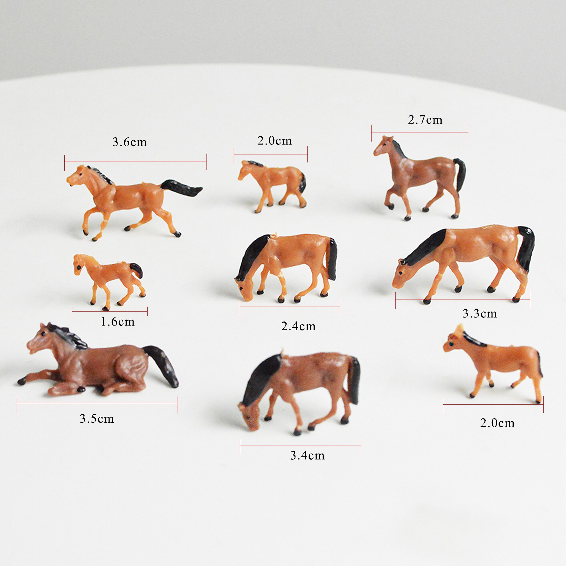 1:87 HO Scale Miniature Farm Animals Painted Horse... – Grandado