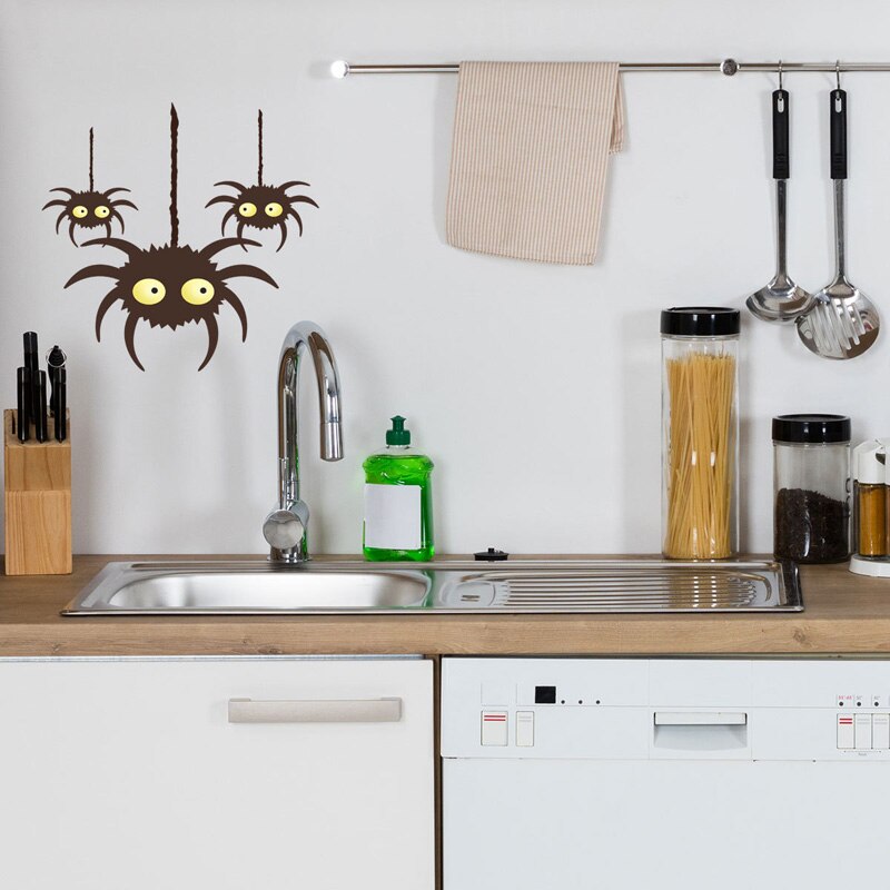 Halloween cartoon little spider Wall Sticker Festi... – Grandado