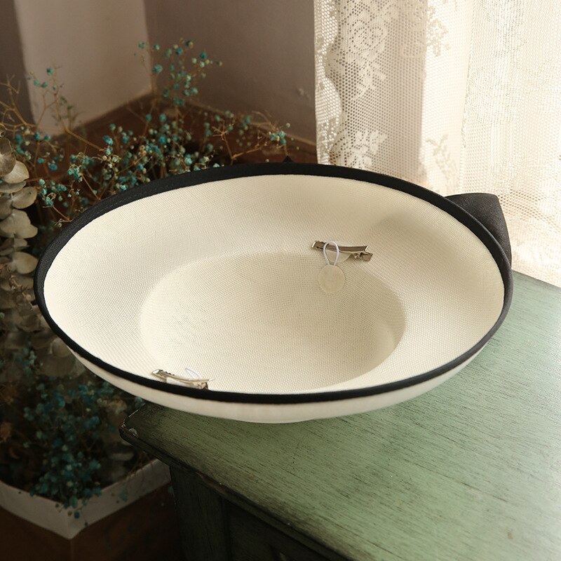 FS White Large Bowknot Dome Hat Fedoras Caps Big B... – Grandado