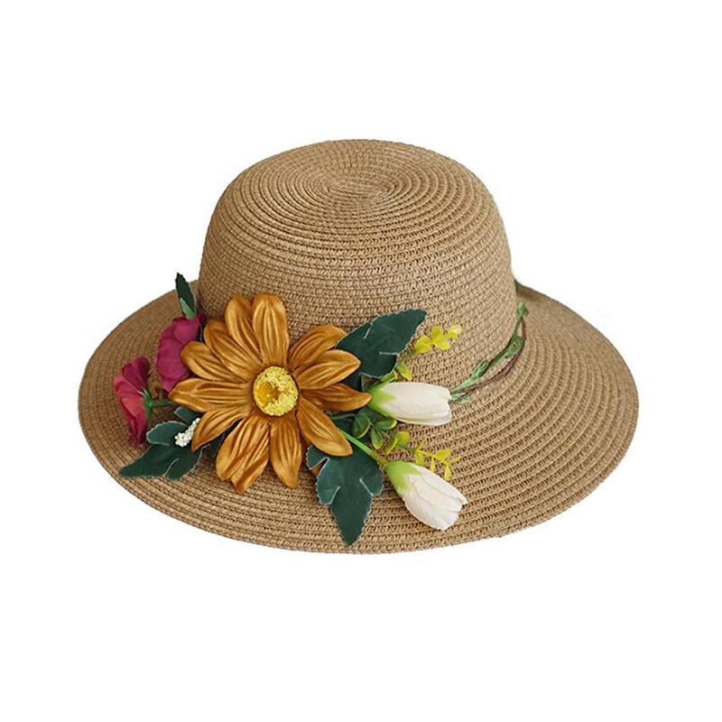 Flowers Summer Beach Summer Hat Sun Hats Straw Som... – Vicedeal