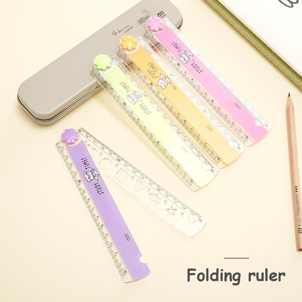 Colorful Folding Ruler Cute Geometry 30CM Foldable... – Vicedeal