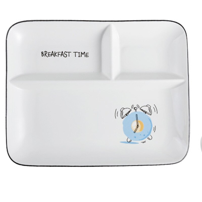 Nordic Rectangle Ceramic Dinner Plate Cartoon Porc... – Vicedeal