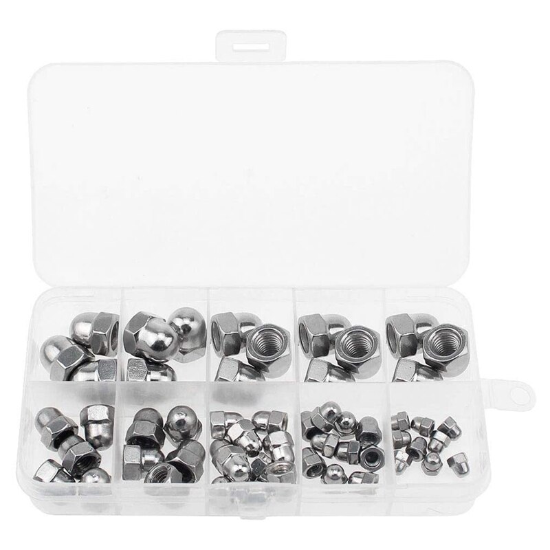 95Pcs Dome Hex Cap Nut Bolt M3/M4/M5/M6/M8 Stainle... – Vicedeal