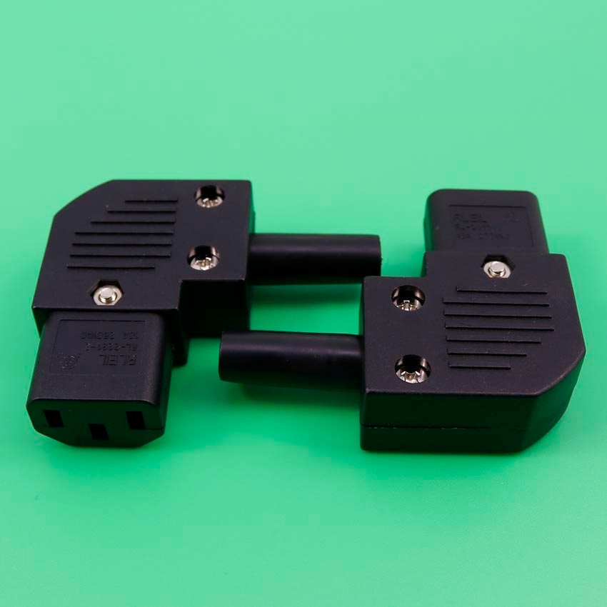 YuXi IEC C13 Left Angle Rewirable Horizontal Conne... – Vicedeal