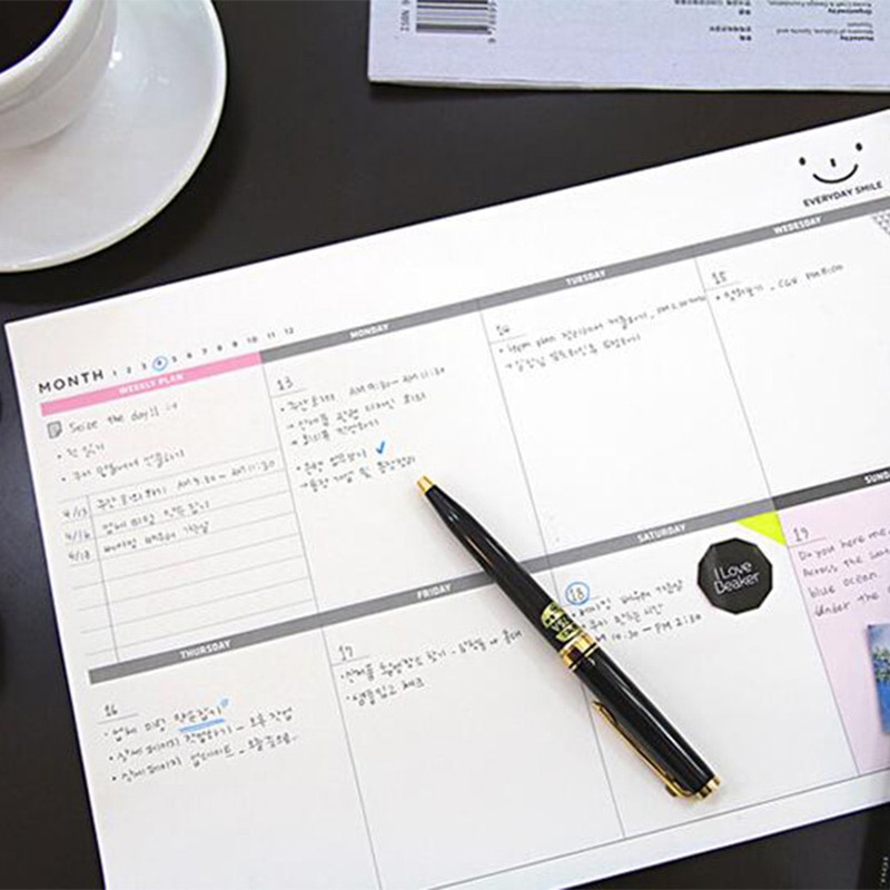 46 Sheets Big A4 Weekly Planner for Office Work Da... – Grandado