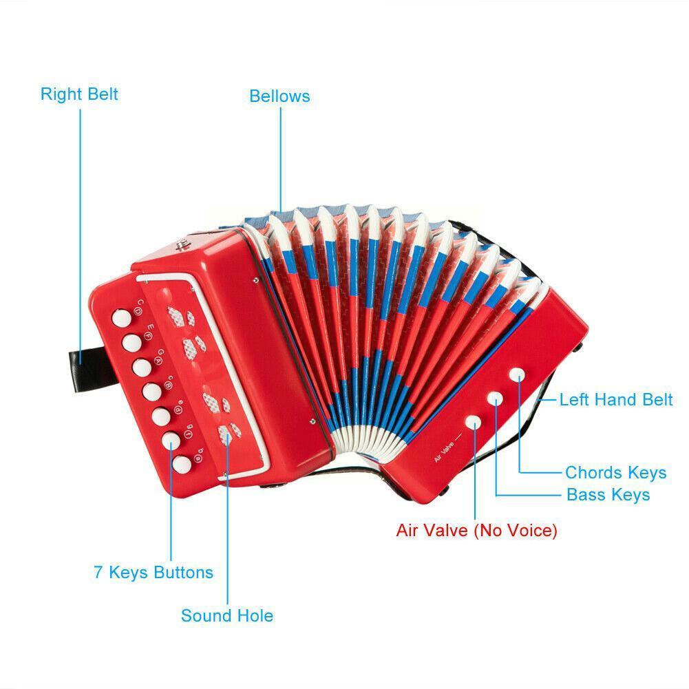 7- 2 Bass Accordion Mini Small Accordion Education... – Grandado