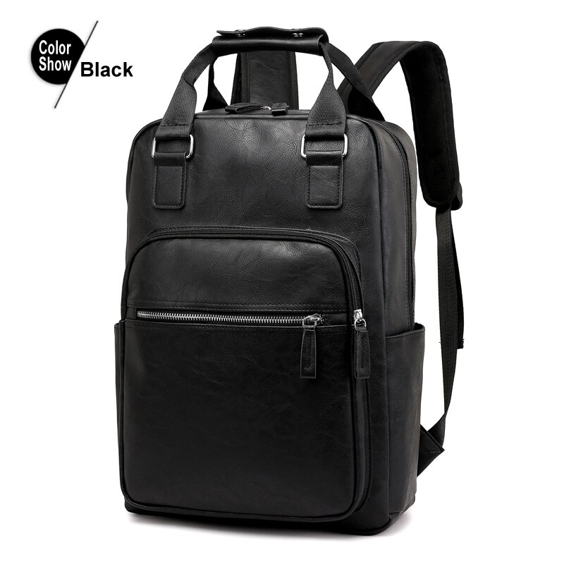 Luxury Men's Backpacks Pu Leather Business Man Bag... – Grandado