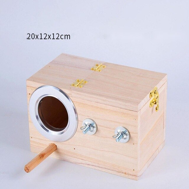 Wood Bird Breeding Box Bird House Nest Parrot Bree... – Grandado