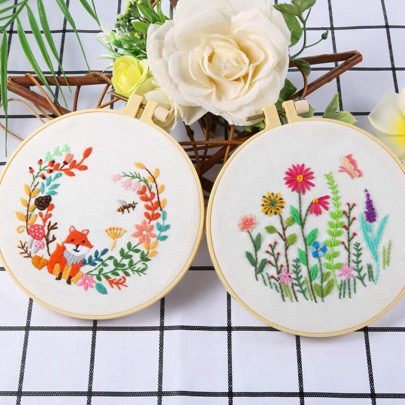 2 Sets Full Range Of Embroidery Starter Kit With F... – Grandado