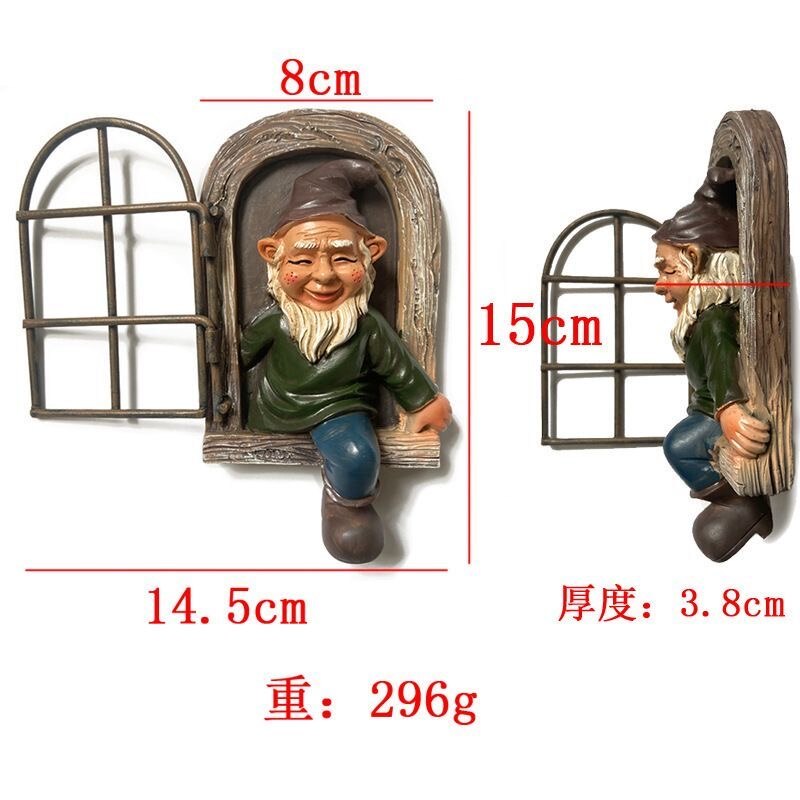 Naughty Garden Dwarf Statue Elf Going Out Tree Hug... – Grandado