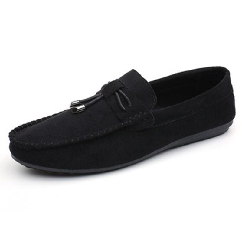 Black Red Shoes for Men Driving Moccasin Soft Comf... – Grandado