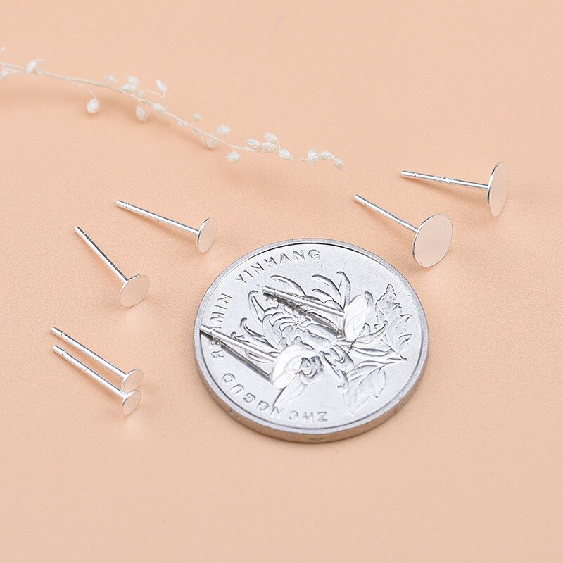 10 Pcs Real Solid 925 Sterling Silver Earring Stud... – Vicedeal