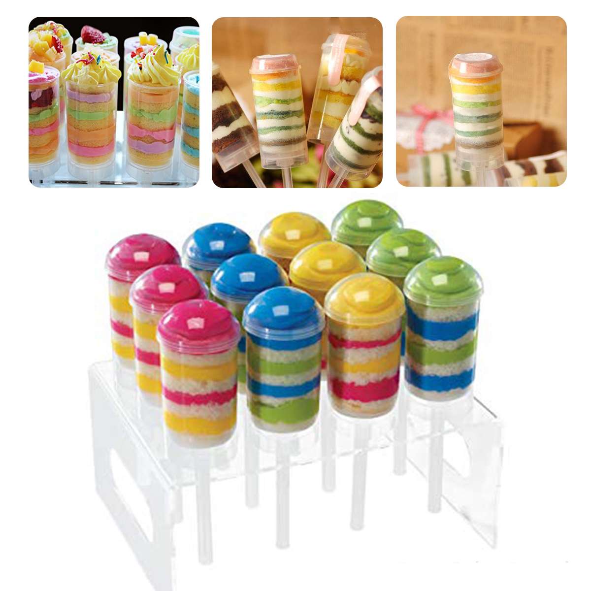12 Holes Cake Pop Lollipop Stand with Shelf DIY Ba... – Vicedeal
