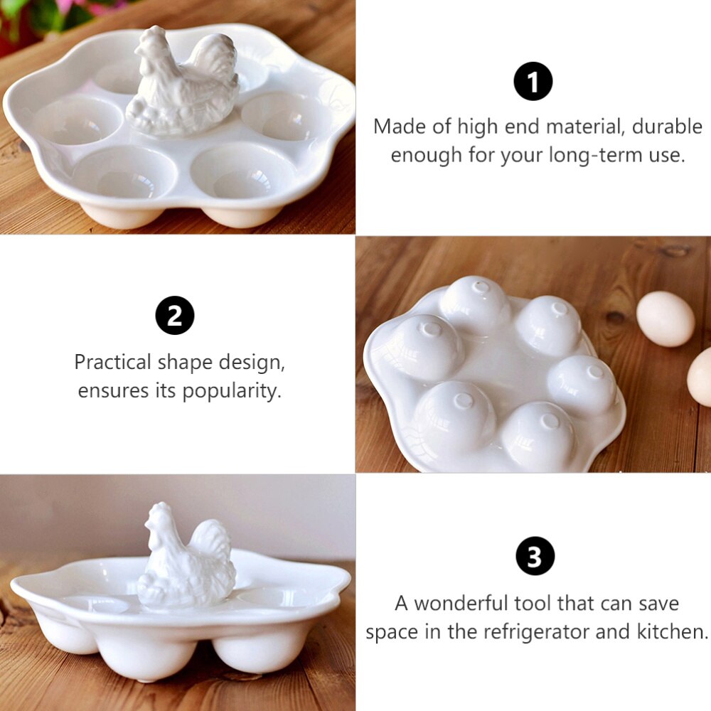 Ceramic Egg Holder Tray Premium Egg Holder Multi-f... – Grandado