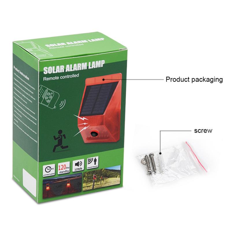 Solar warning light LED Alert Flash Warning Sound ... – Vicedeal