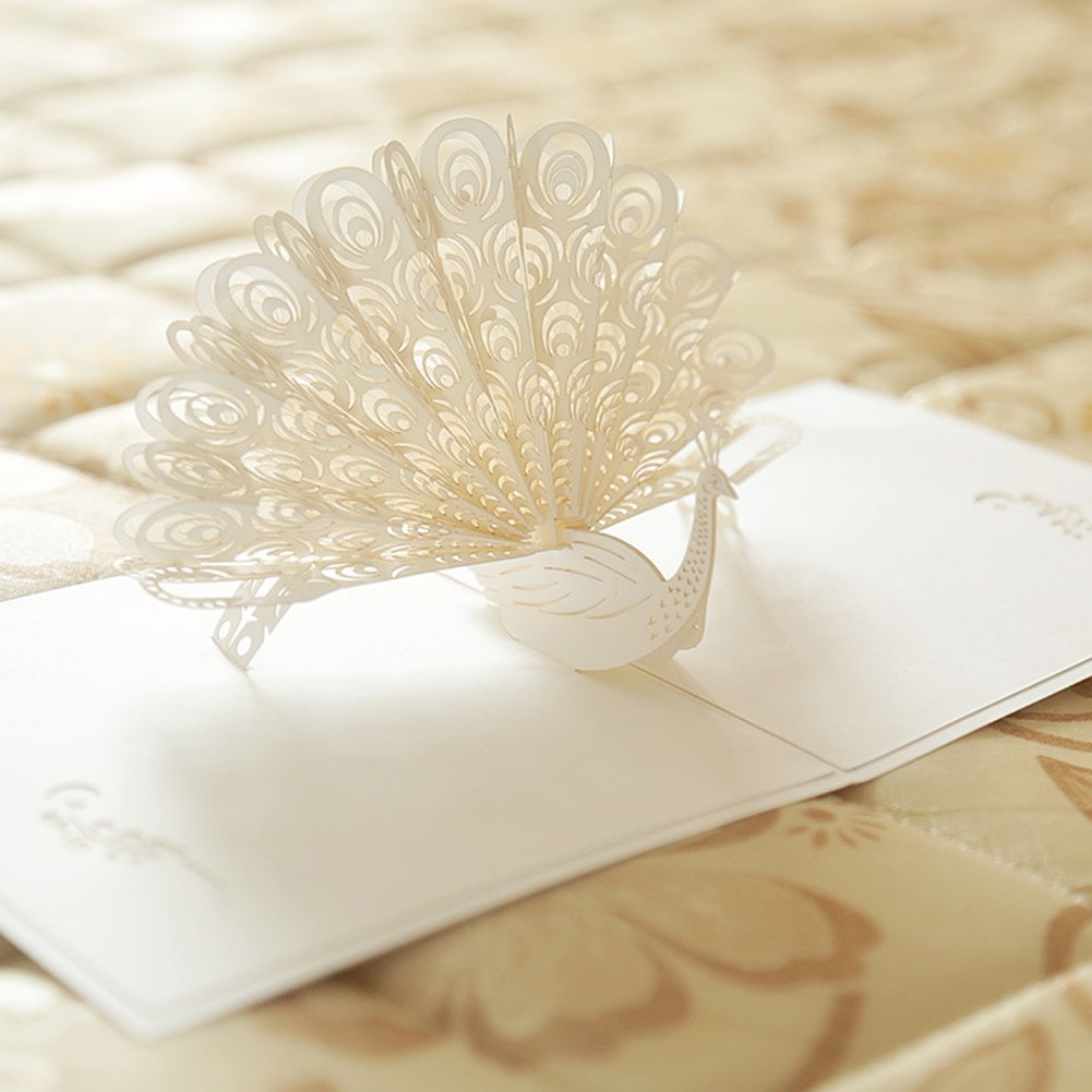 Top 3D Peacock Pop up Birthday Card for Wife Husba... – Grandado