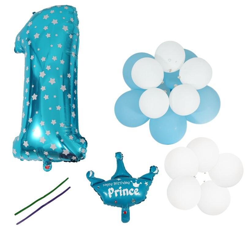 Foil Balloon Number Balloon Latex Balloon Blue Hug... – Grandado