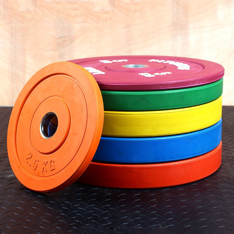 5cm diameter Rubber coating color barbell film equ... – Grandado