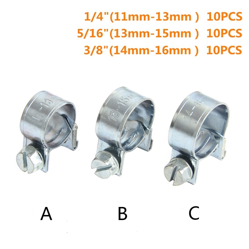 10Pcs Mini Slangklemmen Rvs Fuel Line Pipe Slangkl... – Vicedeal