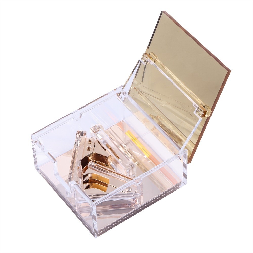 gold acrylic Gold Mirror box stationery student of... – Grandado