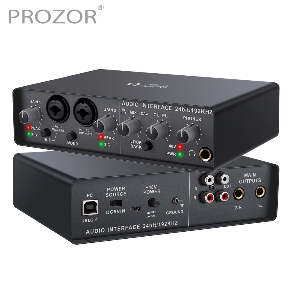 Prozor 2x2 Microphone Preamplifier USB Audio Inter... – Grandado