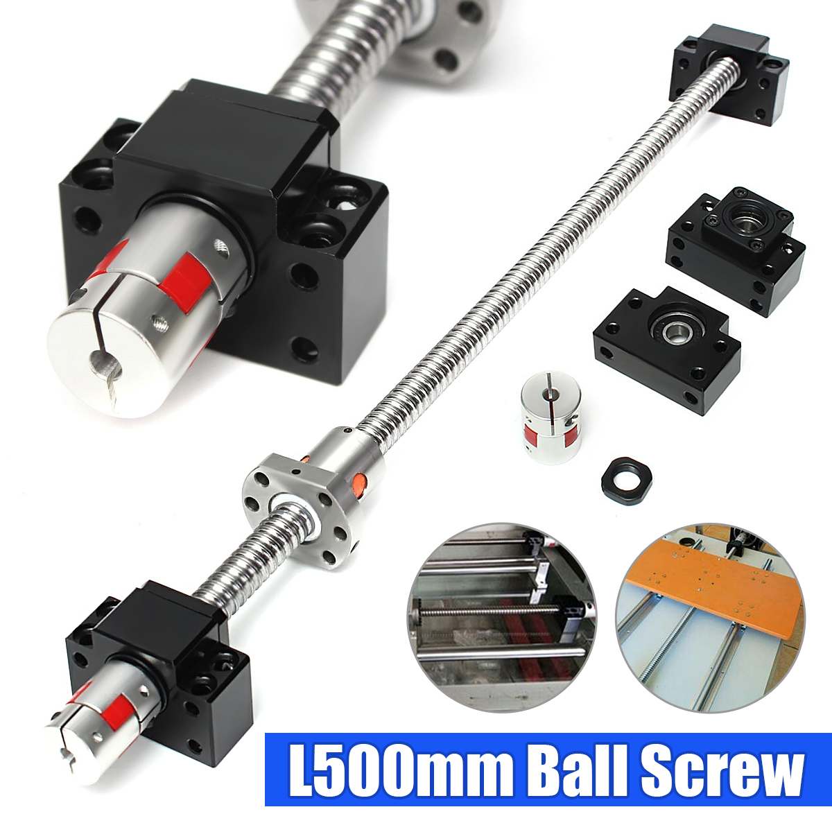 Set Van Antibacklash Kogelomloopspindel 500 Mm SFU... – Vicedeal