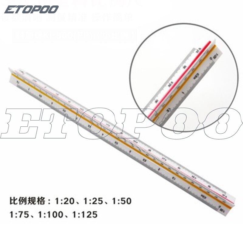 1:100/200/250 /300/400/500 Plastic Triangular Rule... – Vicedeal
