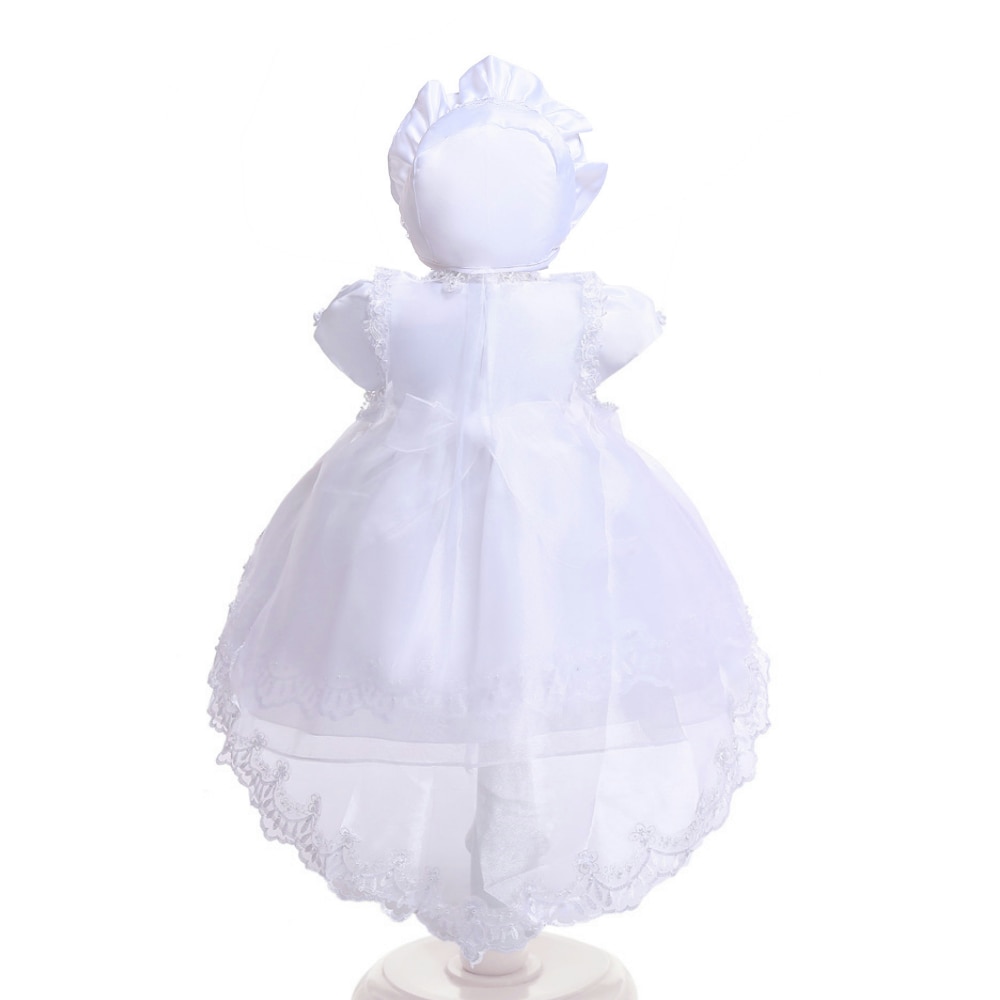 3M-12M Cotton Lining Baby Baptism Dresses Embroide... – Grandado