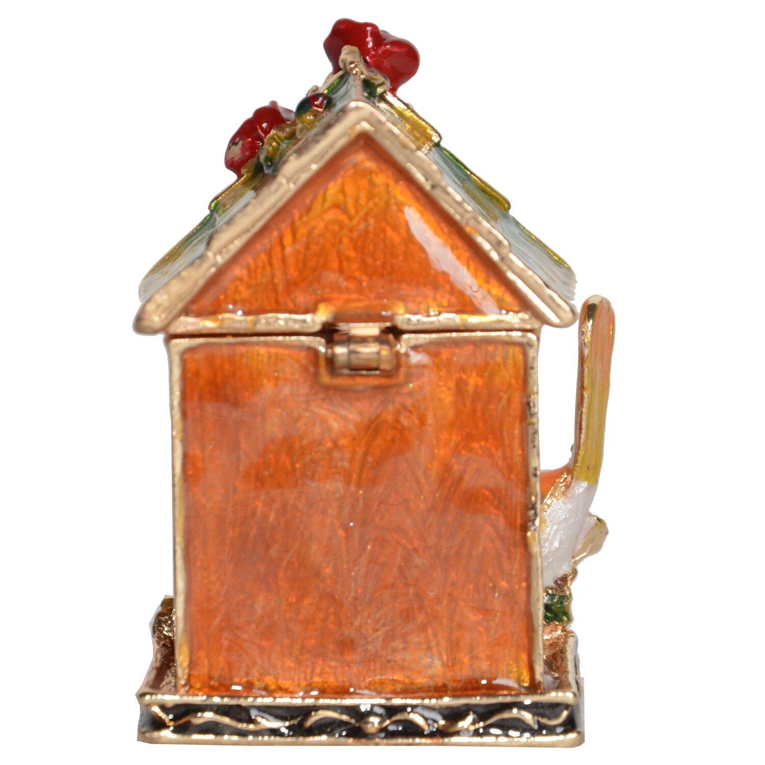 Wren Birdhouse Treasured Trinket Box Metal Jewelry... – Vicedeal