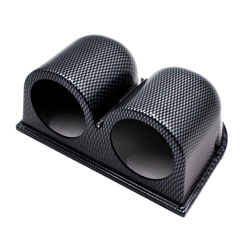 Auto koolstofvezel 2 inch 52mm universele dubbele ... – Vicedeal