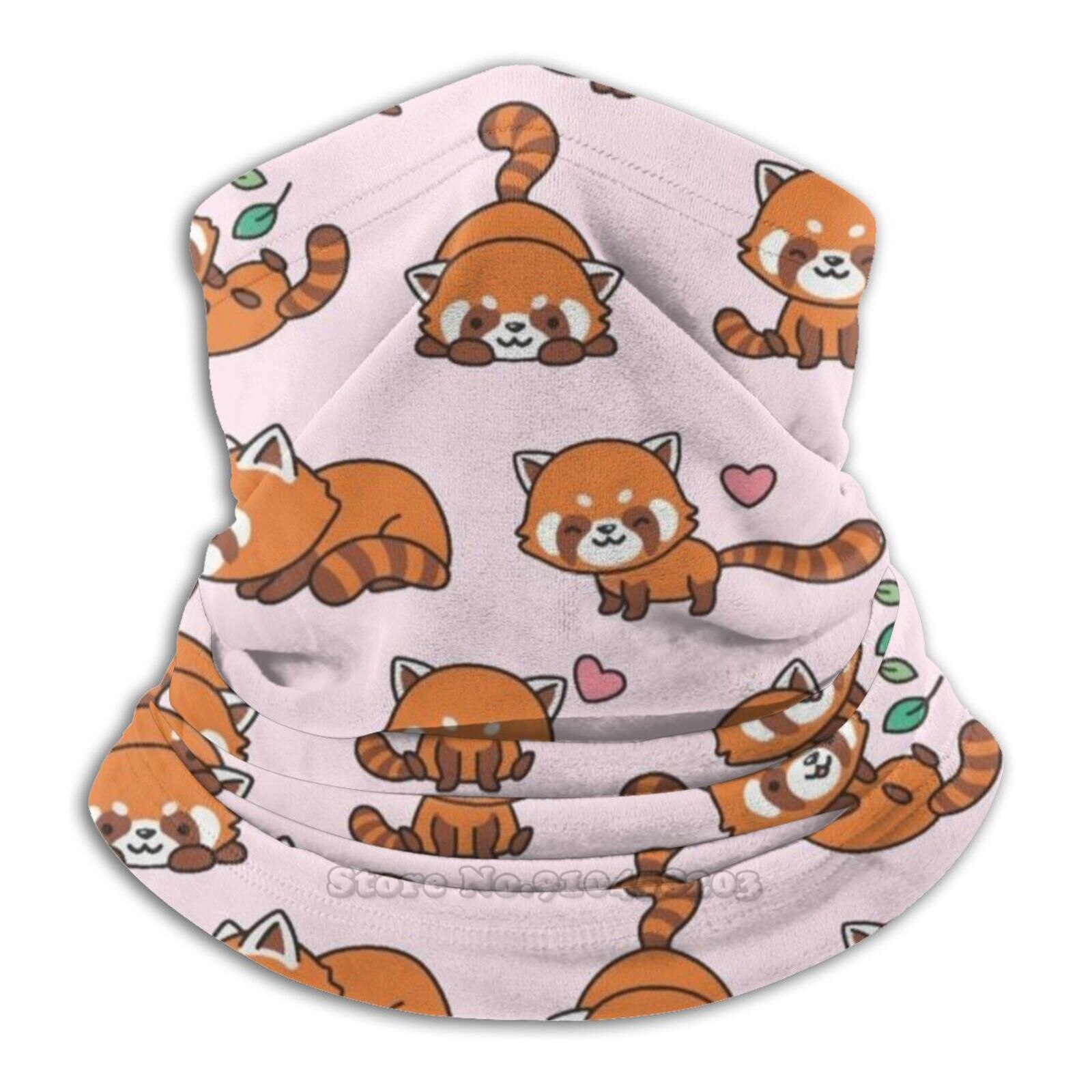 Red Panda Pattern 3D Bandana Face Neck Warmer Soft... – Grandado