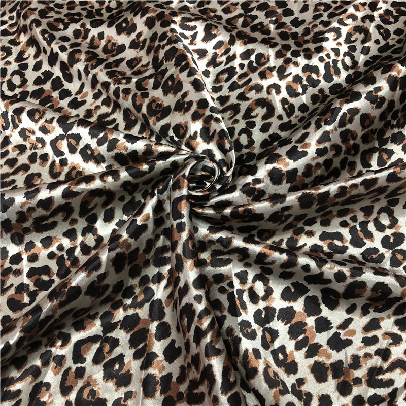 Zachte Luipaard Print Satijnen Doek Dier Bedrukte ... – Vicedeal