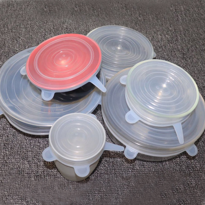 6 pack Silicone Fresh-keeping Lids Plastic Wrap Bo... – Grandado