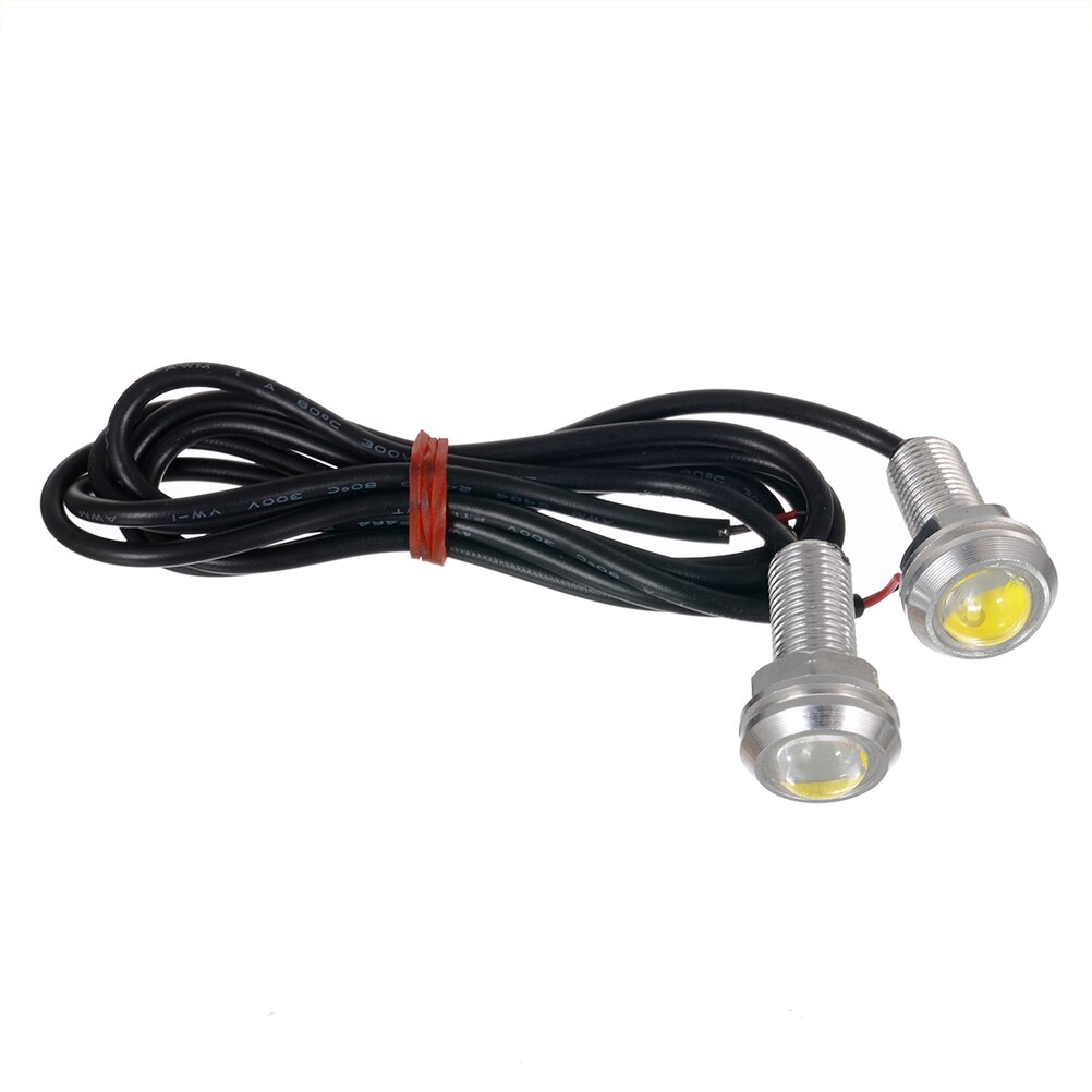 2pcs Universal Waterproof 18mm Eagle Eye LED Lights Car Motor Turn ...