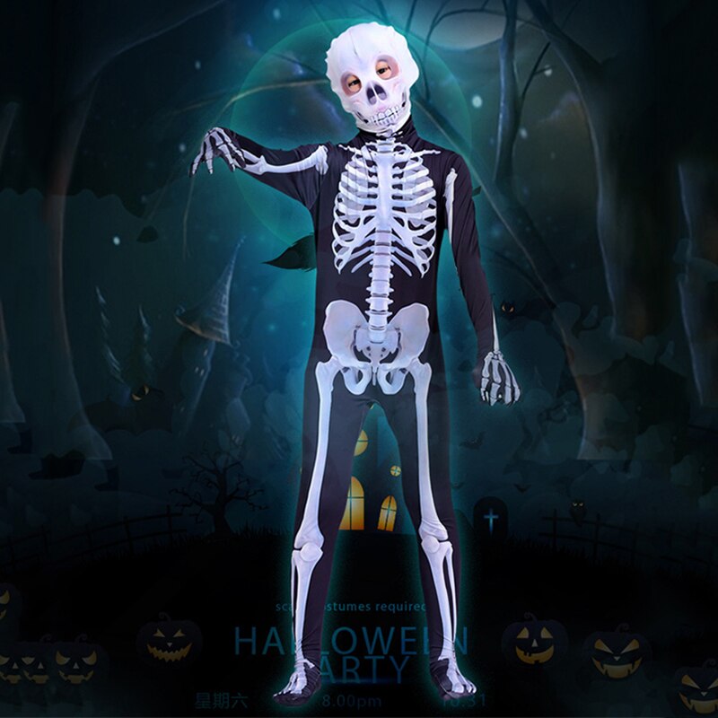 Skeleton Bone Bodysuit Halloween Kostuums Met Skel... – Grandado