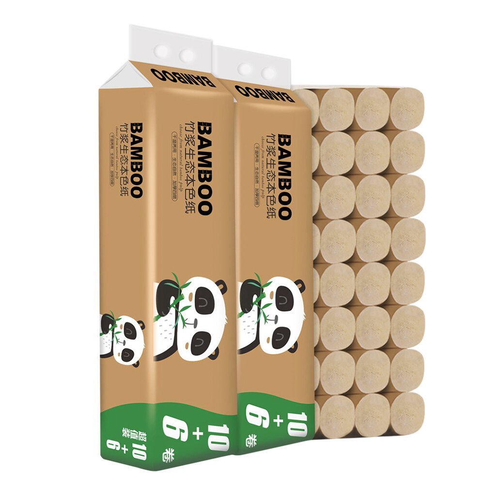 16 Rolls Bathroom Toilet Papers Primary Bamboo Pul... – Grandado